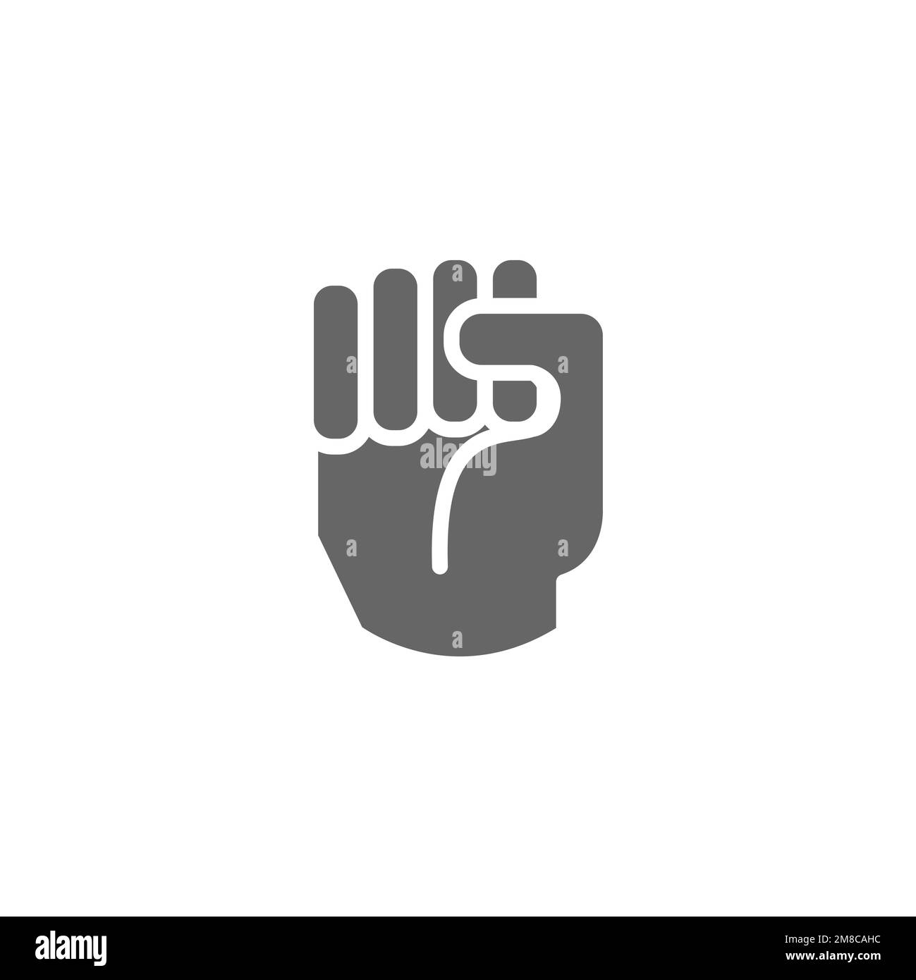 Fist gesture icon, common graphic resources, vector illustration Stock ...