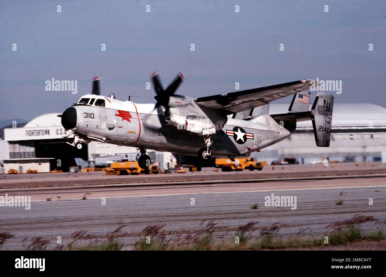 A C-2A Greyhound aircraft of Airborne Early Warning Squadron 110 (VAW ...