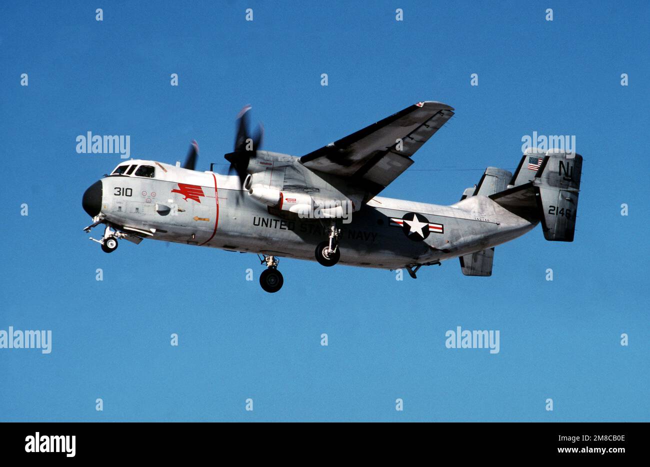 A view of a C-2A Greyhound aircraft of Airborne Early Warning Squadron ...