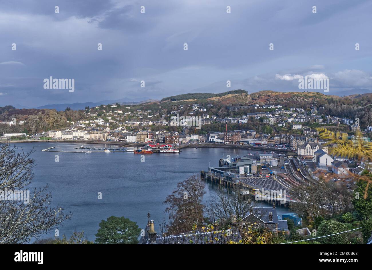 View of Oban, Argyll, Scotland from Oban viewpoint Stock Photo - Alamy