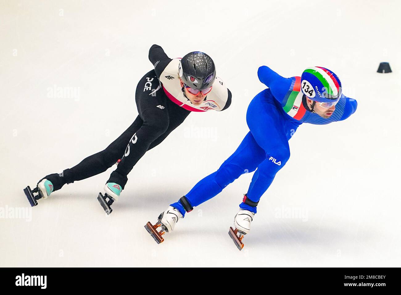 GDANSK, POLAND - JANUARY 13: Lukasz Kuczynski of Poland and Mattia ...