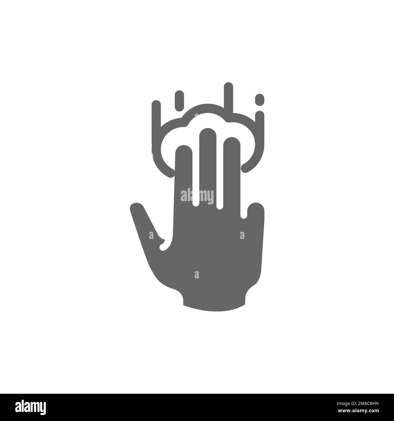 Three finger click gesture icon, common graphic resources, vector ...