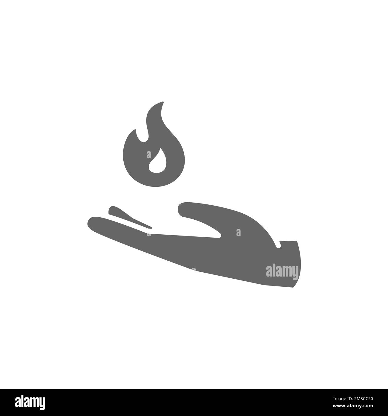 Hand holding fire icon, common graphic resources, vector illustration ...