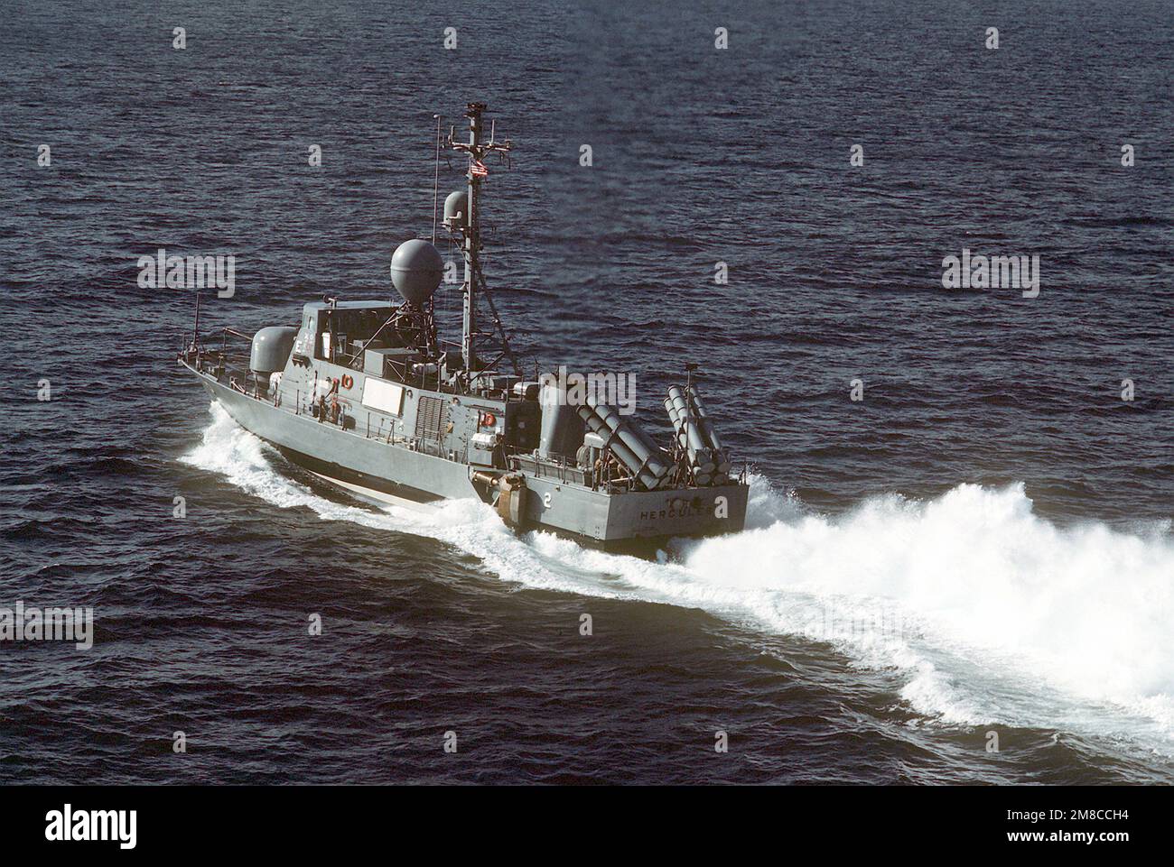 A port quarter view of the patrol combatant missile hydrofoil USS ...