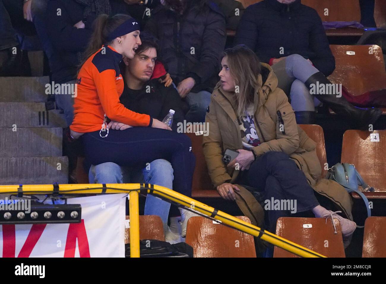 GDANSK, POLAND - JANUARY 13: Sam van Royen, Suzanne Schulting and ...