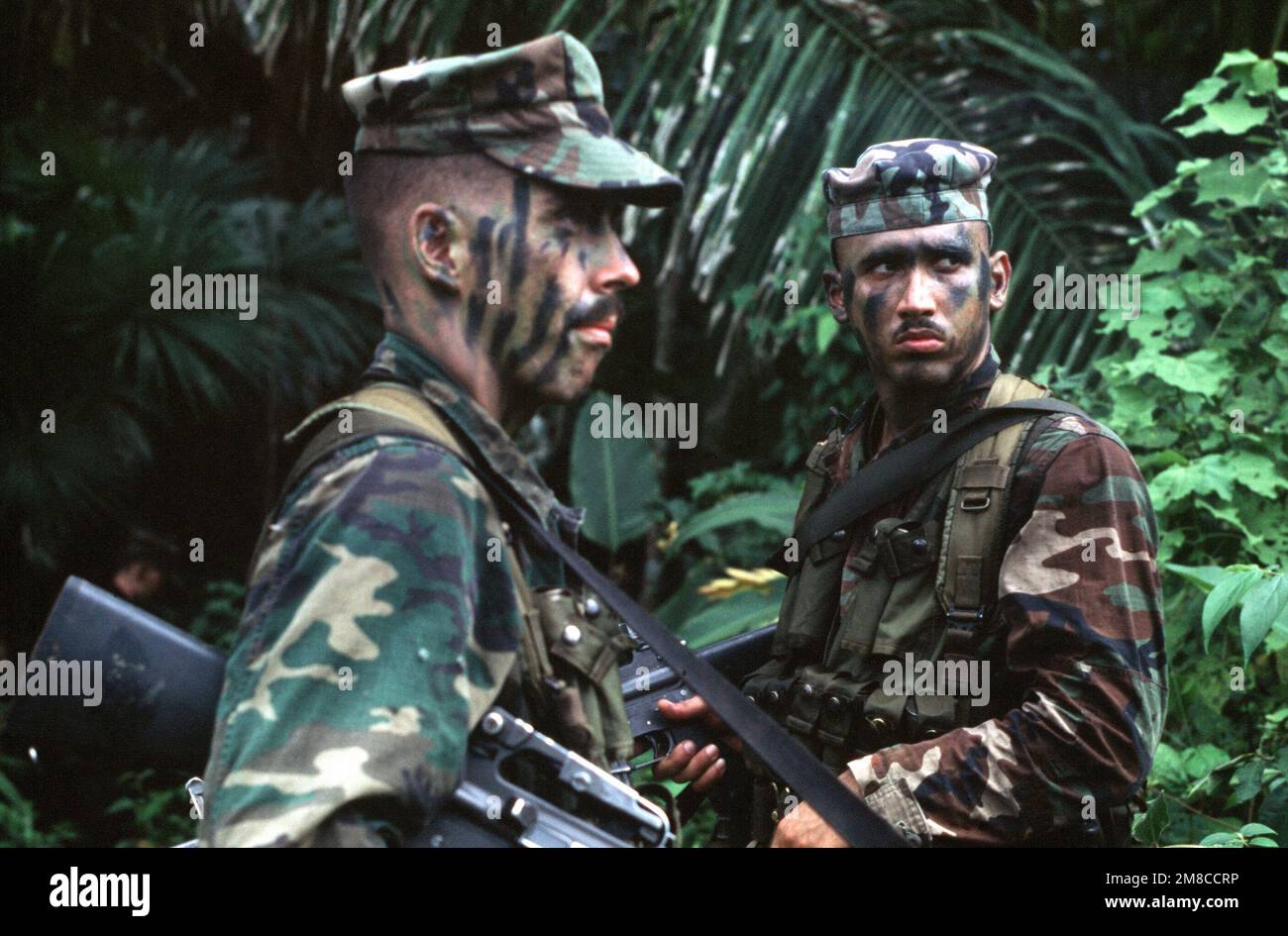 Two grenadier/riflemen of 3rd Squadron, 2nd Platoon, Company K, 3rd ...