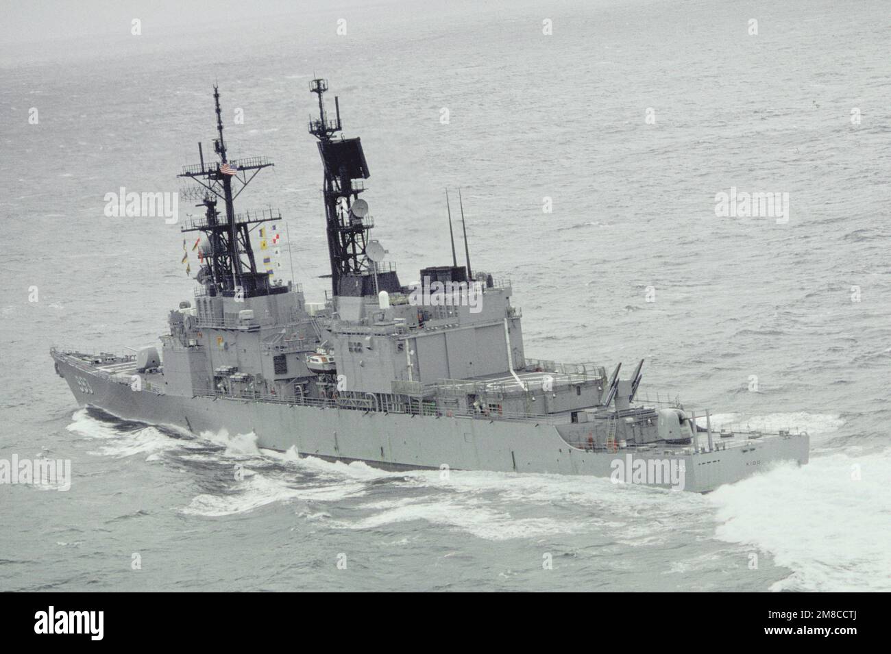 A port quarter view of the guided missile destroyer USS KIDD (DDG-993 ...