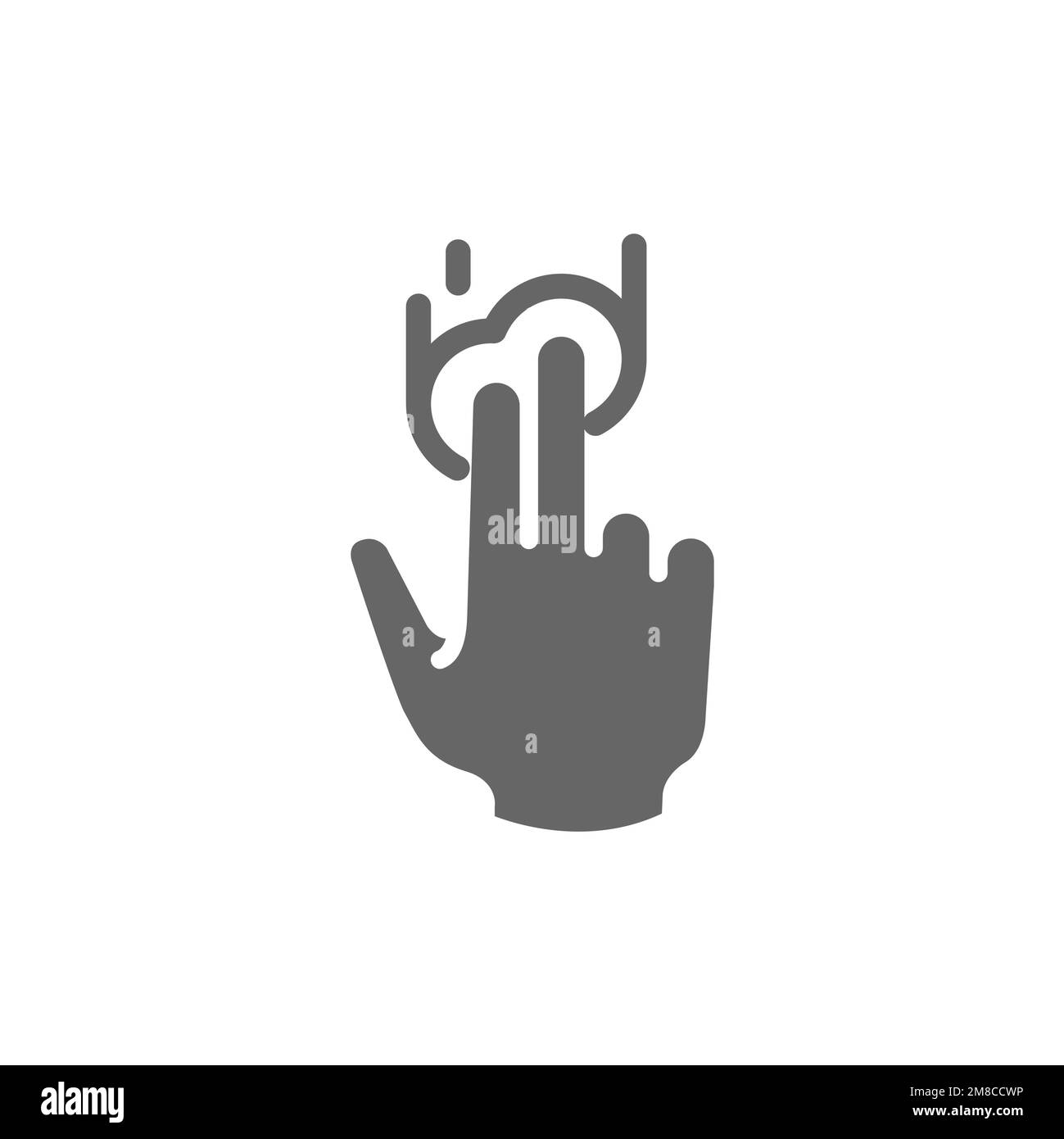 Double finger click gesture icon, common graphic resources, vector ...
