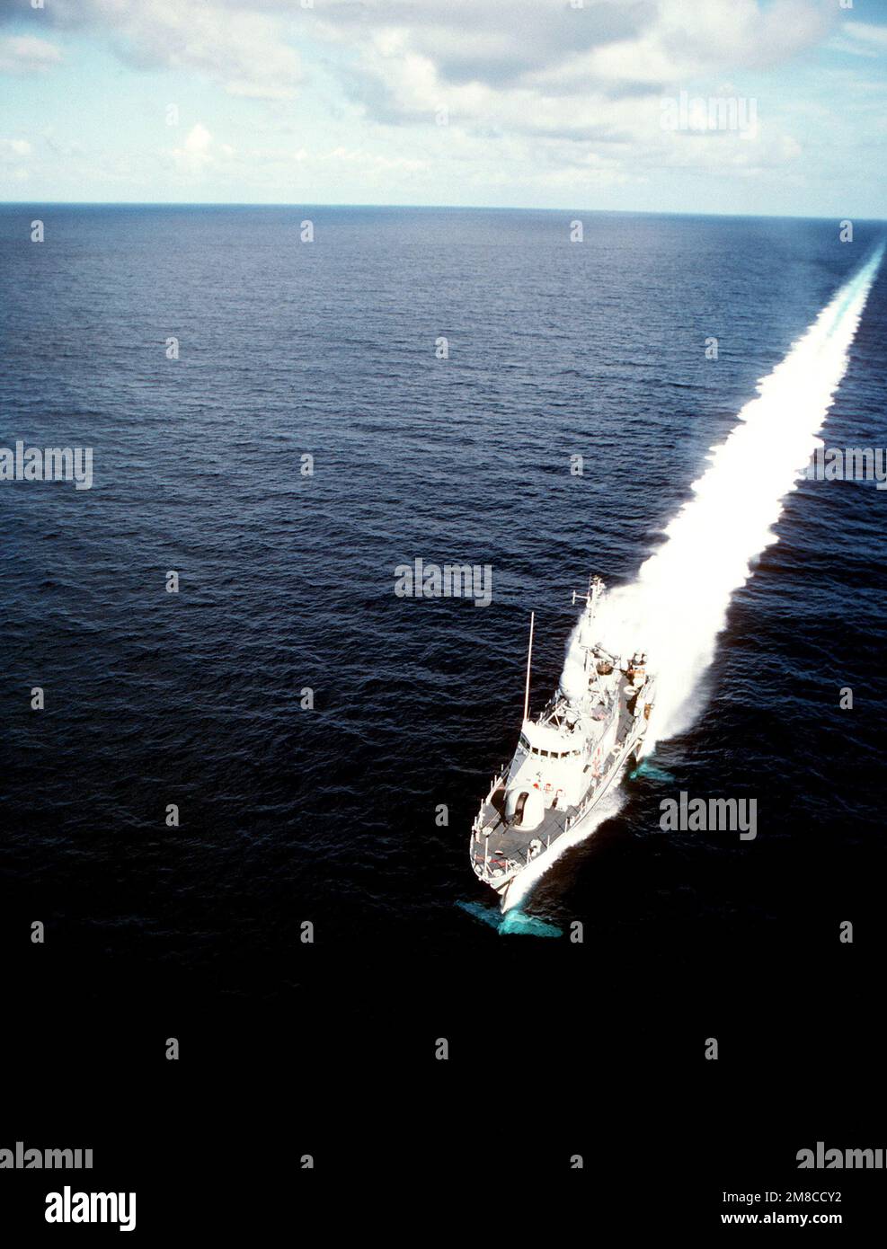 An aerial port bow view of the patrol combatant missile hydrofoil USS ...