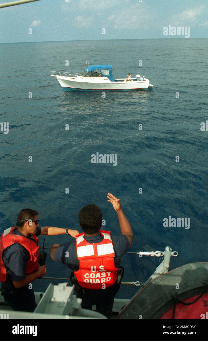 A member of the Coast Guard Law Enforcement Detachment (LEDET) assigned ...