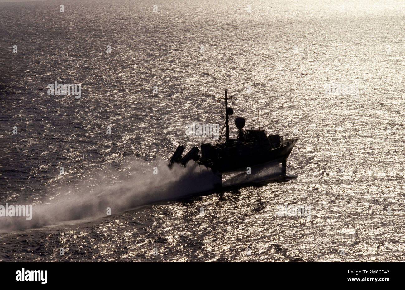 A starboard view of the patrol combatant missile hydrofoil USS HERCULES ...