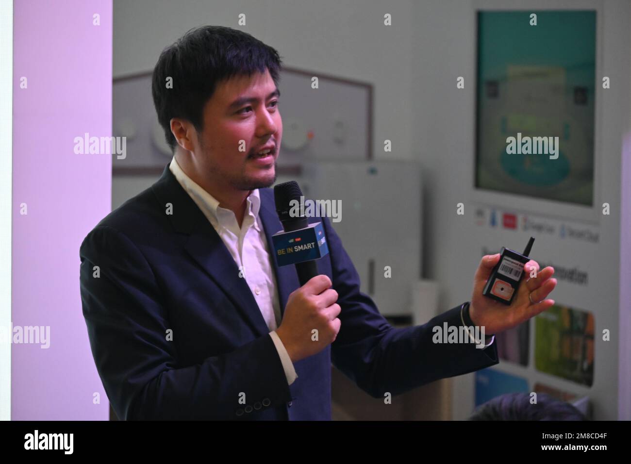 Alex Yang Yi, co-founder and chief operation officer of Tuya, speaks at ...