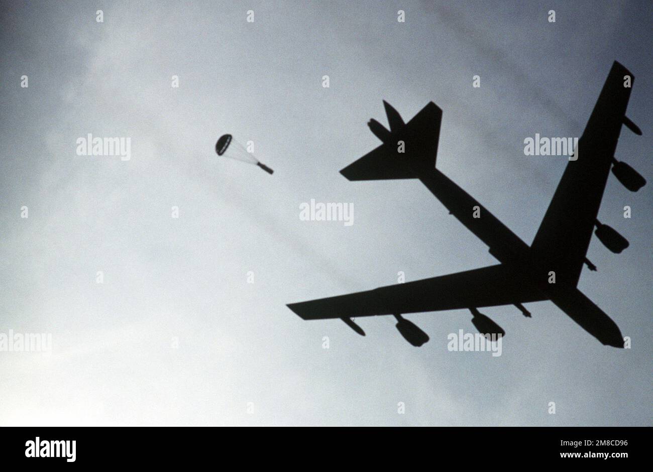 A Mark 60 CAPTOR (encapsulated torpedo) anti-submarine mine is dropped ...