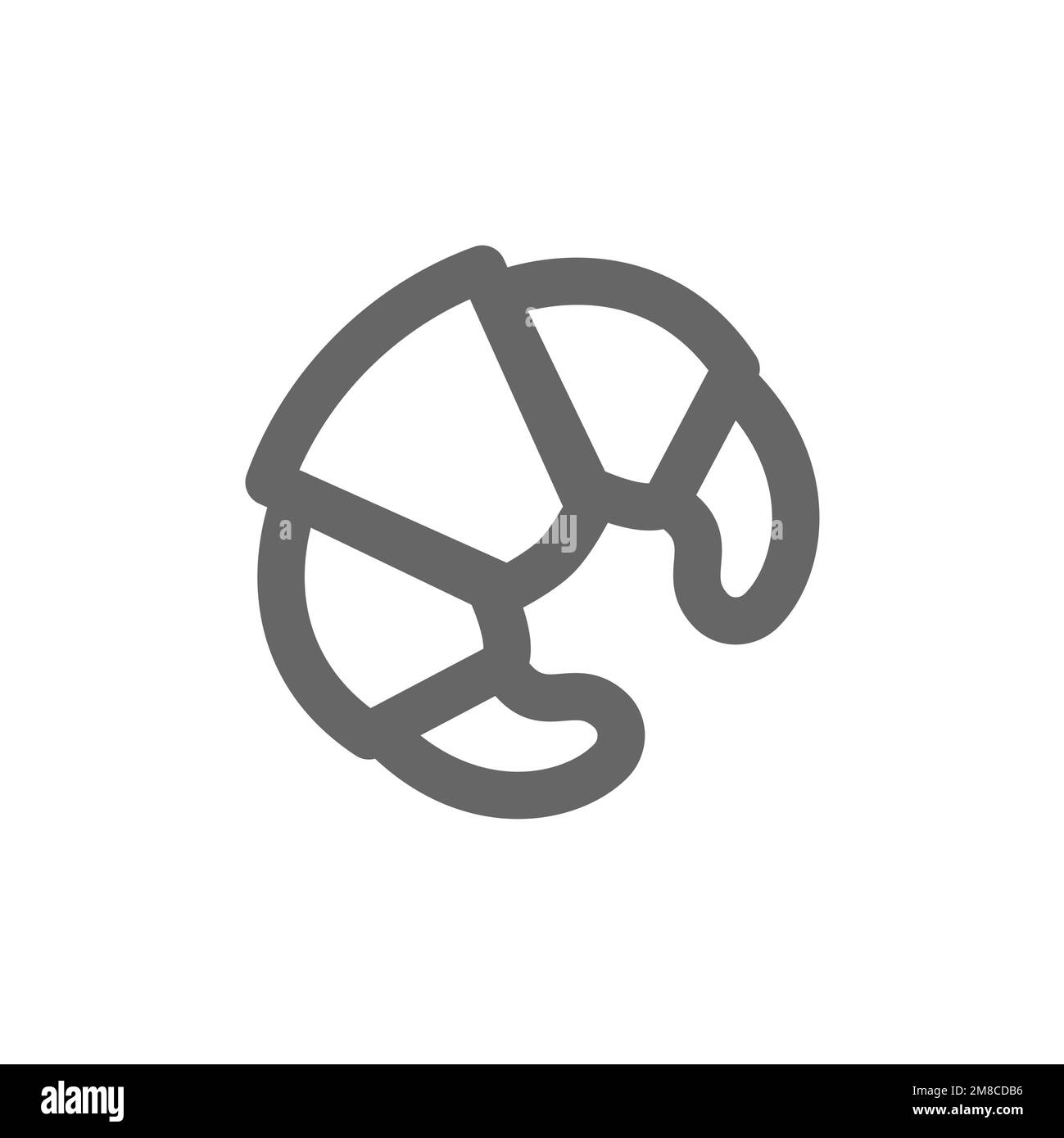 Croissant icon, common graphic resources, vector illustrations Stock ...
