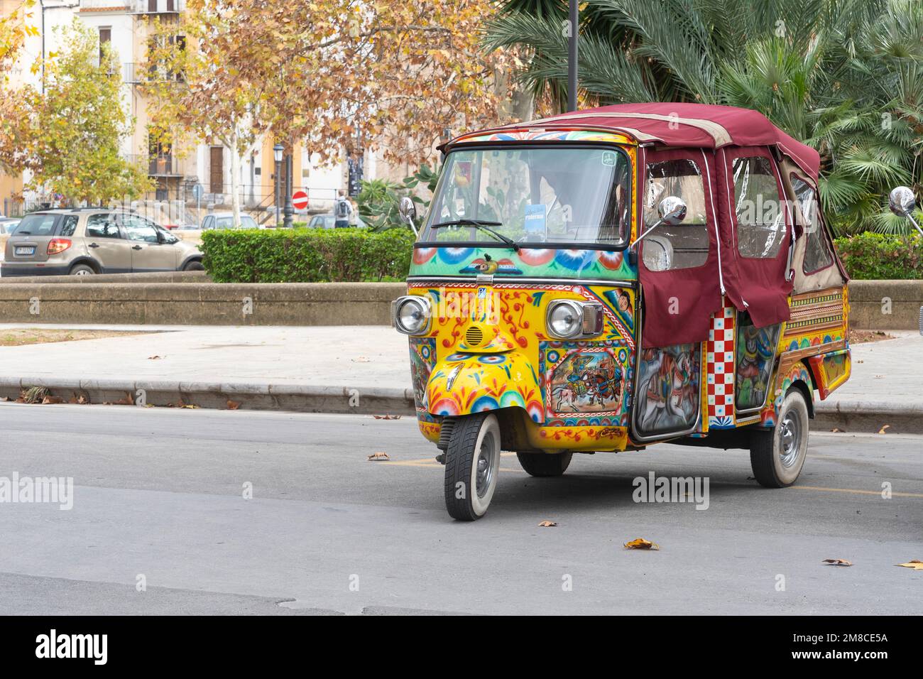 Palermo, Italy - January 09, 2023 - Traditional Ape Calessino (Ape ...