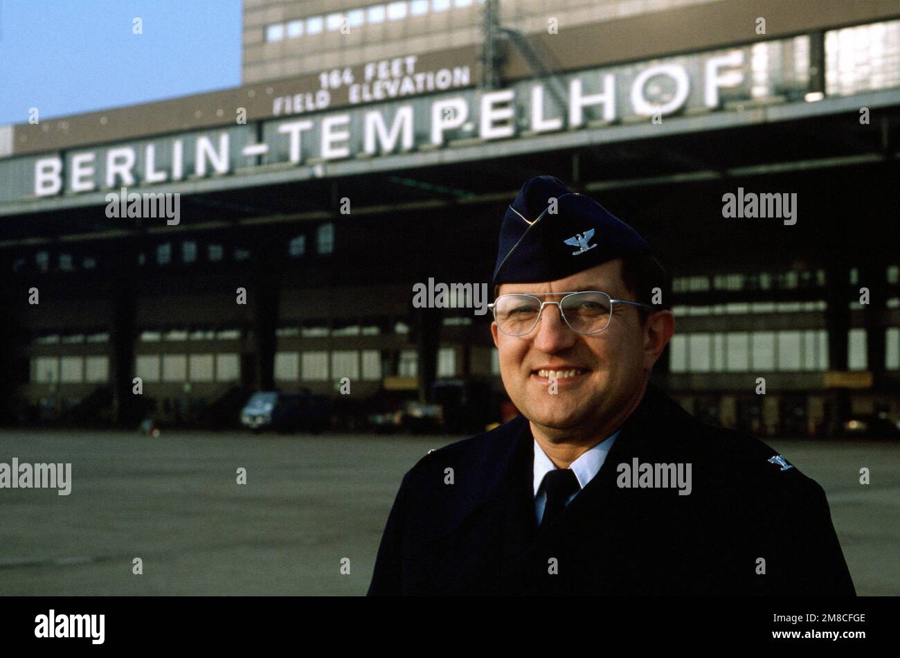 Colonel Dieter Satz, Commander Tempelhof Central Airport, stands in ...