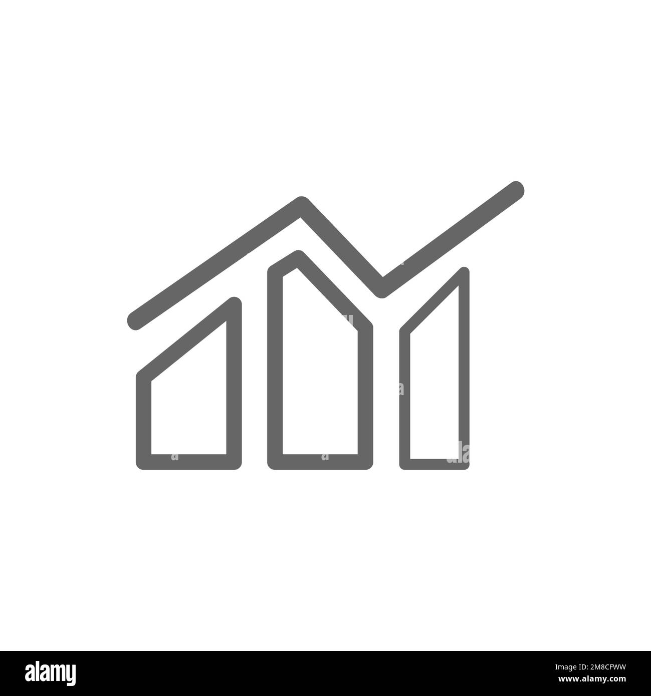 Data trend line icon, common graphic resources, vector illustration ...