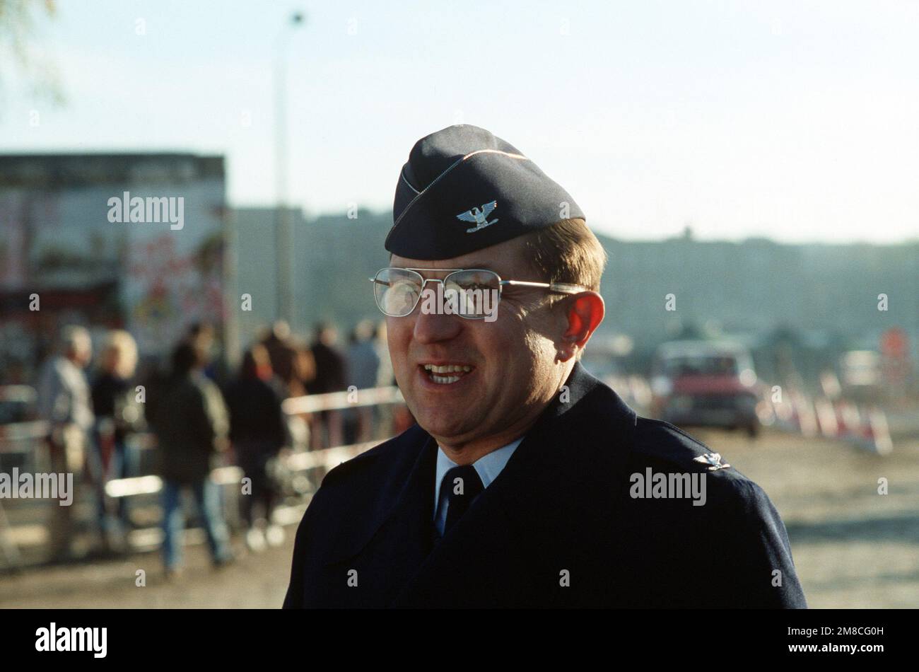 Colonel Dieter Satz, Commander Tempelhof Central Airport, stands near ...