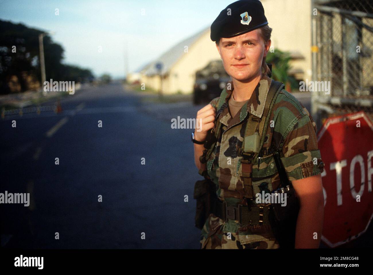 AIRMAN Jennifer L. Repper of the 3rd Security Police Squadron, stands ...