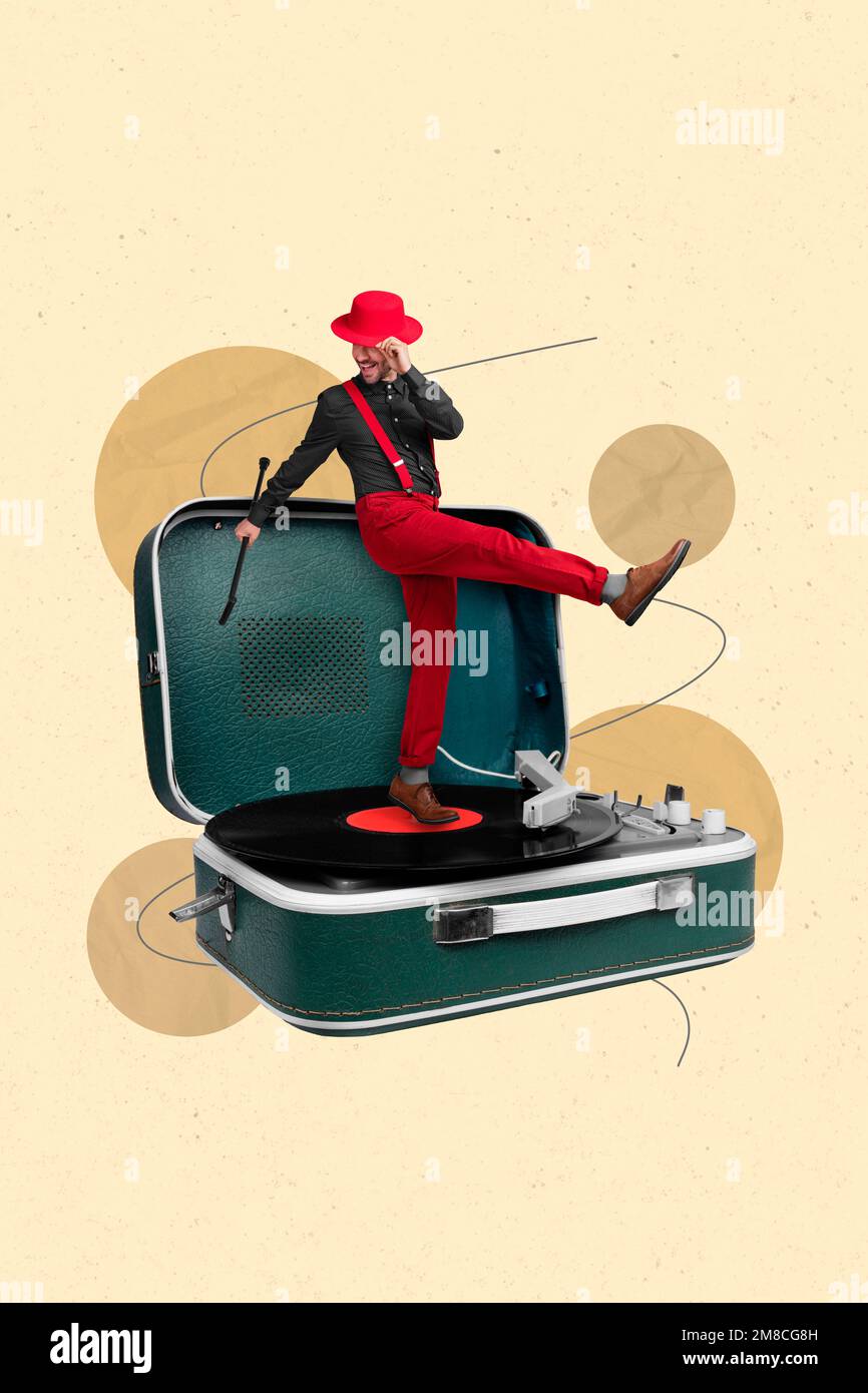 Creative photo 3d collage artwork postcard poster picture of positive ...