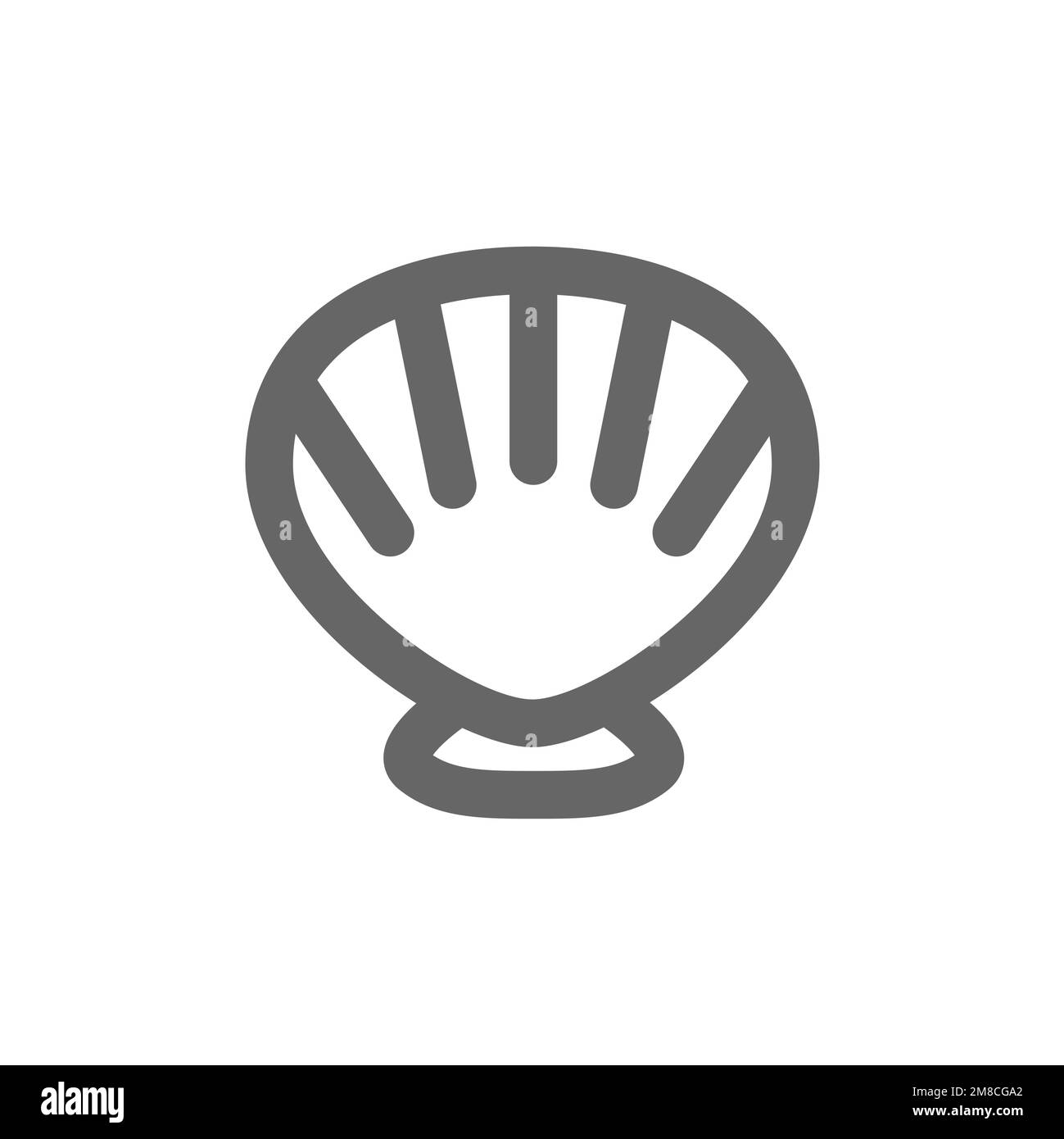 Scallop icon, common graphic resources, vector illustration Stock ...