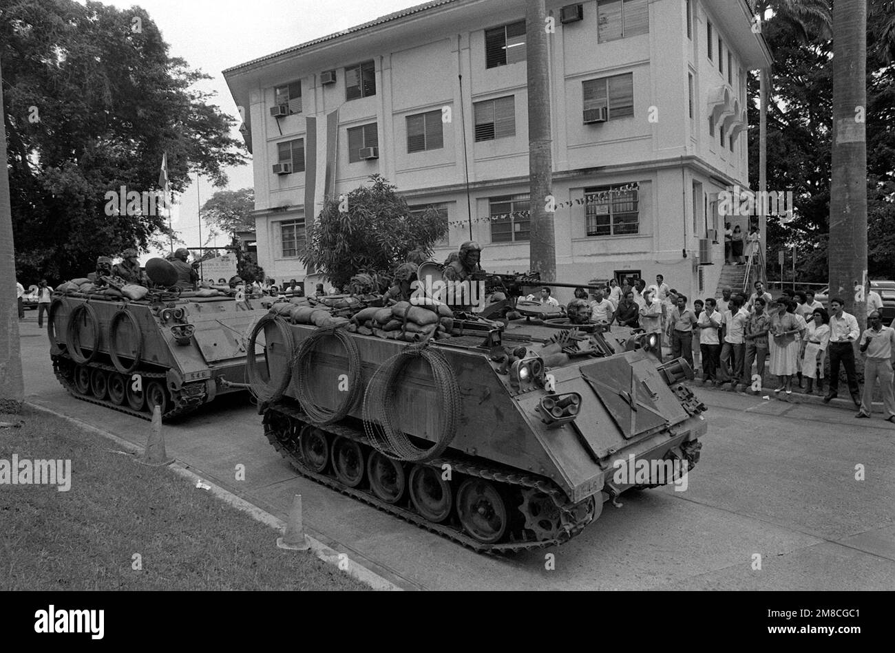 Two M113 armored personnel carriers from 4th Battalion, 6th Infantry ...