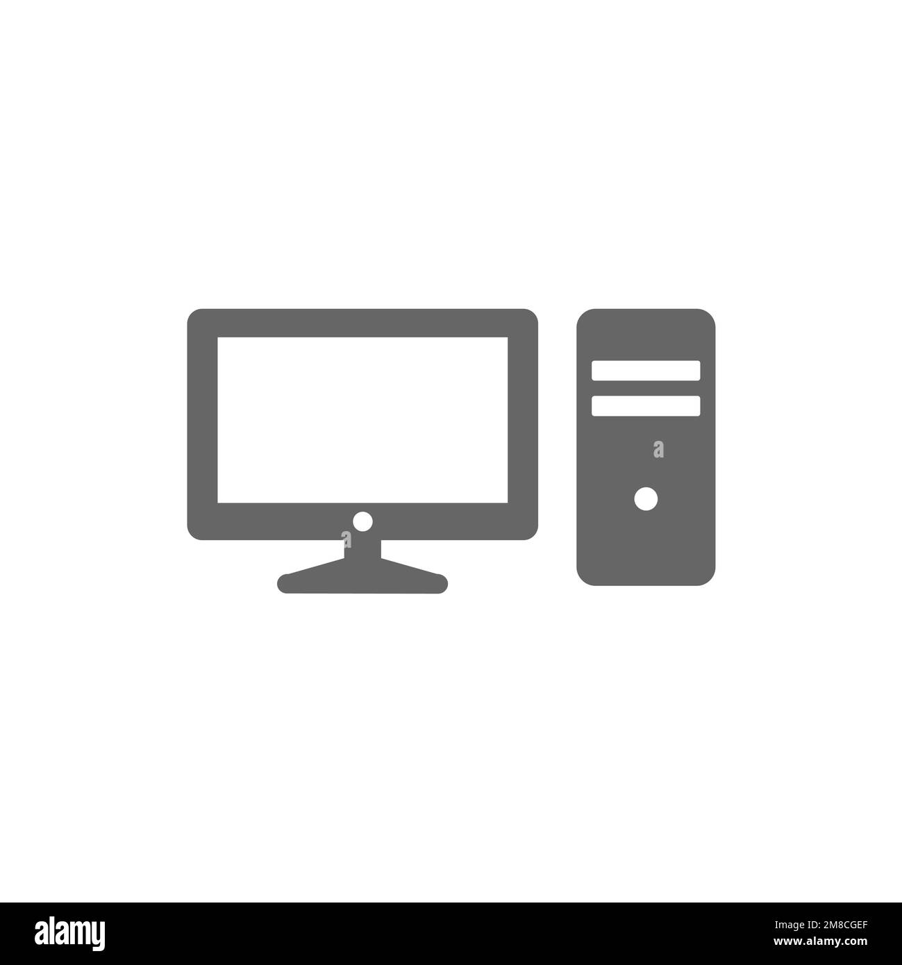 Personal computer icons, common graphic resources, vector illustrations ...