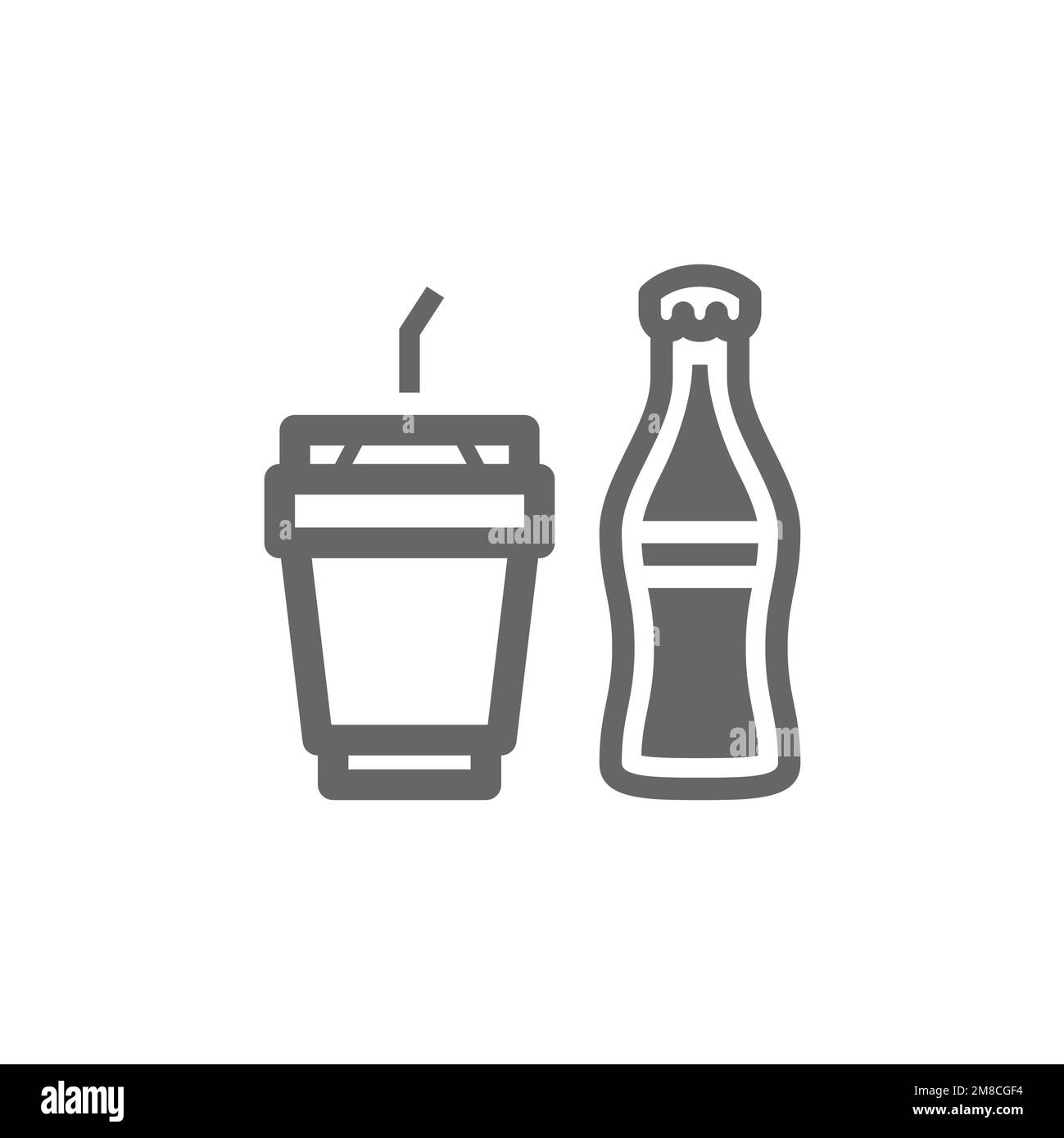 Coffee and Coke icons, common graphic resources, vector illustrations ...