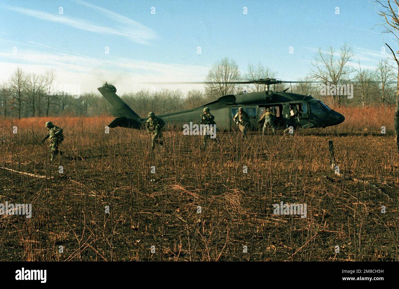 Soldiers of 2nd Bn., 502nd Inf. Regt., 101st Airborne Div., disembark ...