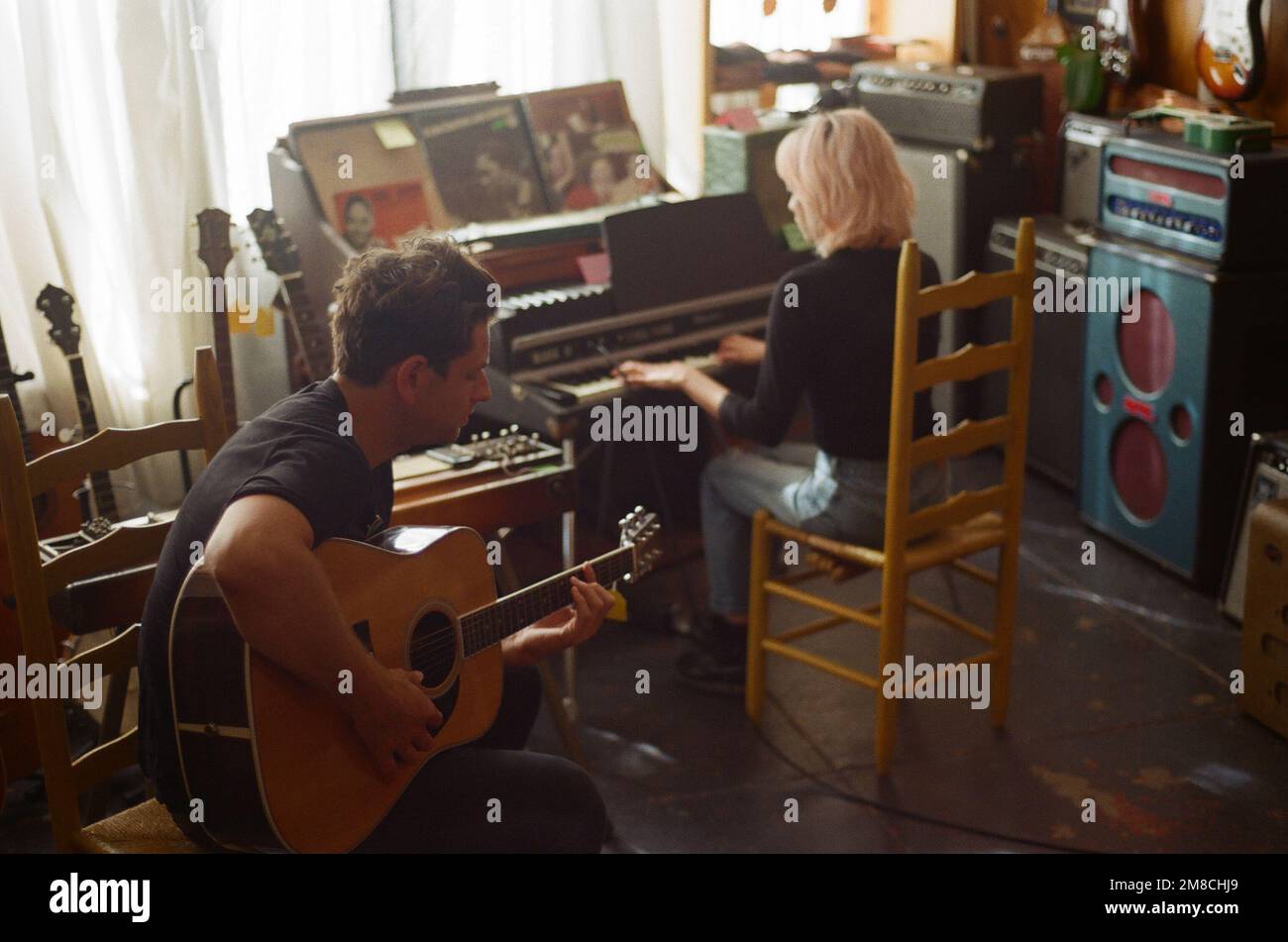 Lo Moon in concert at Annenberg Space for Photography in Los Angeles Stock Photo - Alamy