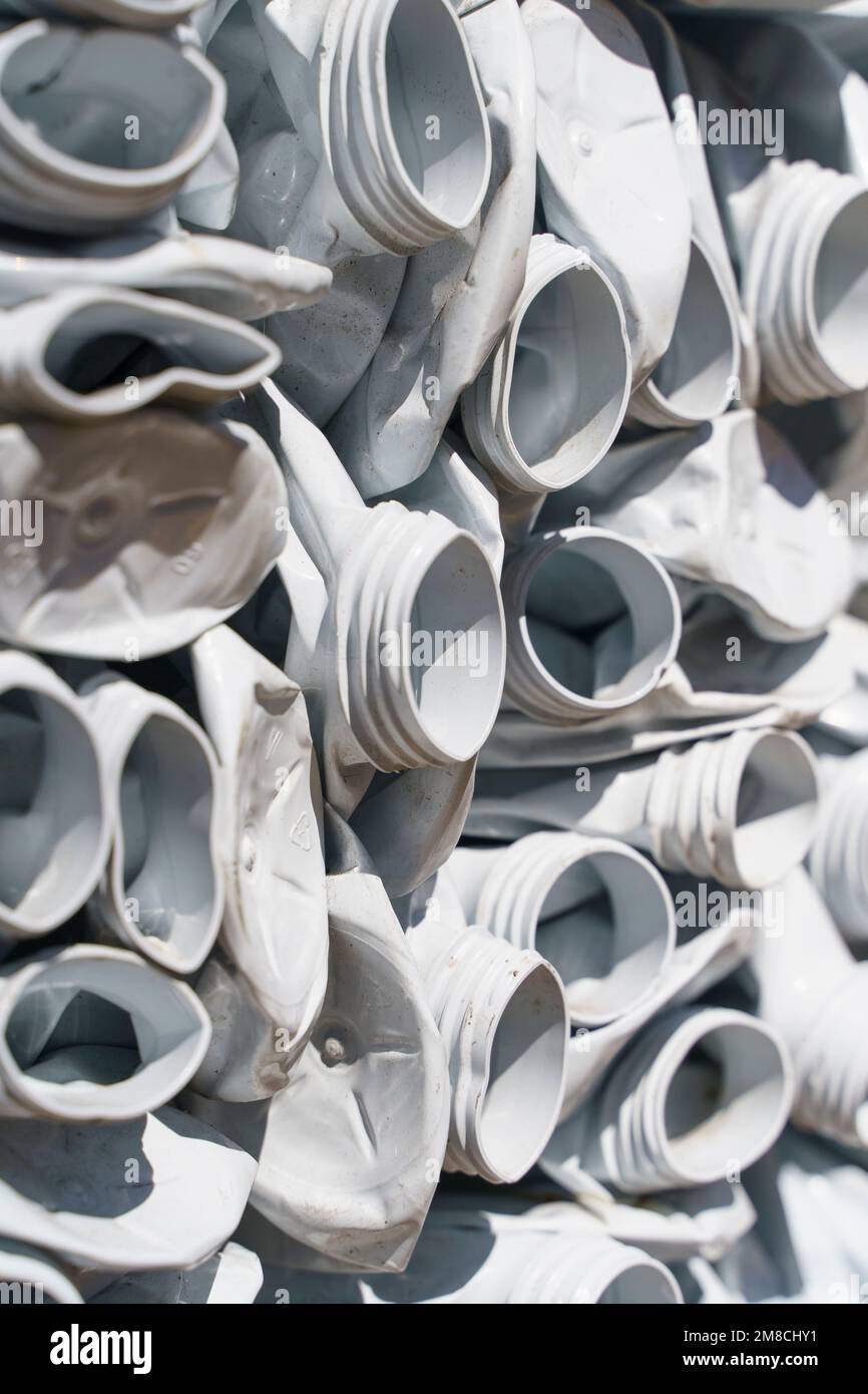 Used plastic bottle background. Recycle plastic trash and waste to ...