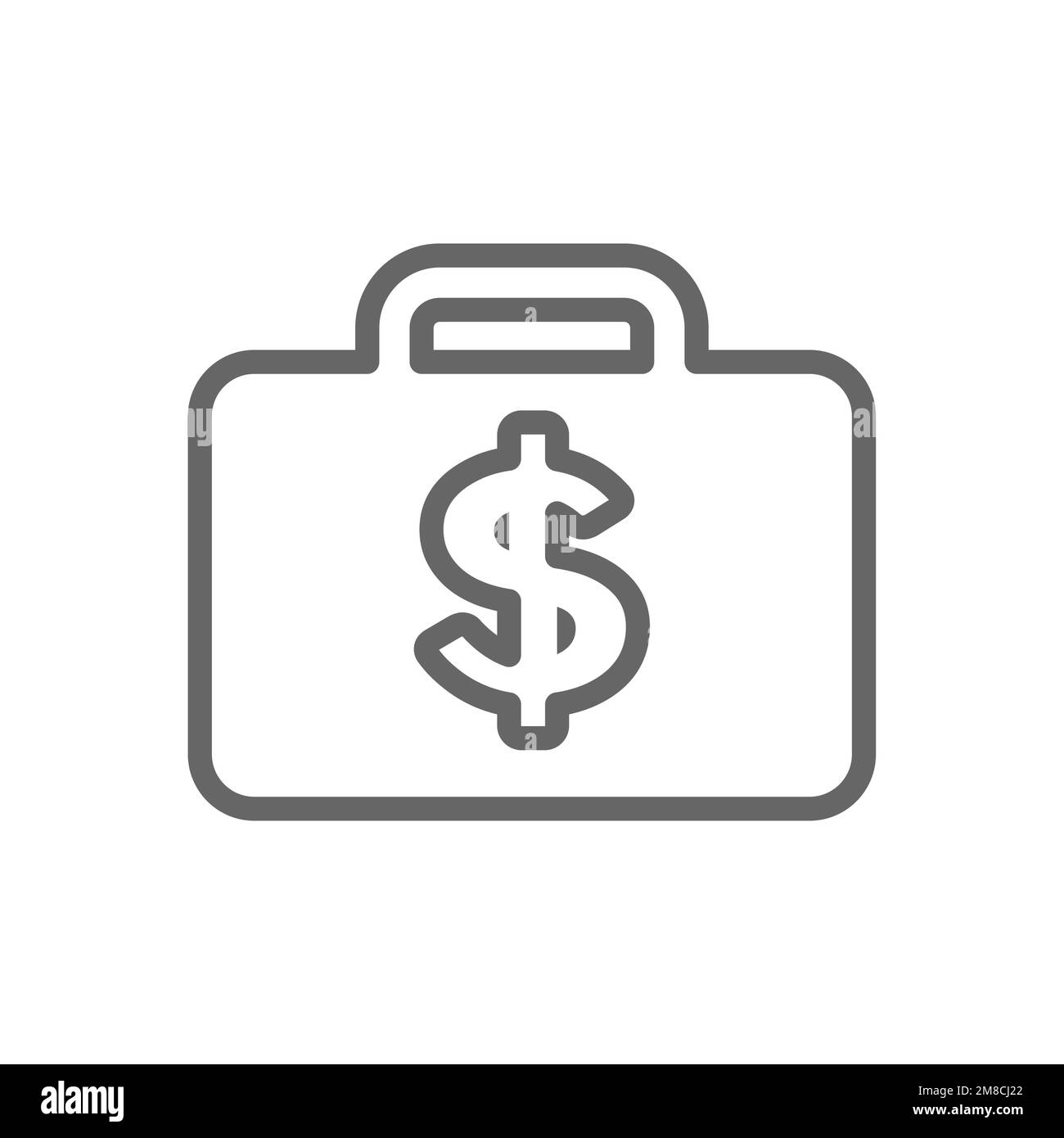 Dollar saving line icon, common graphic resources, vector illustration ...
