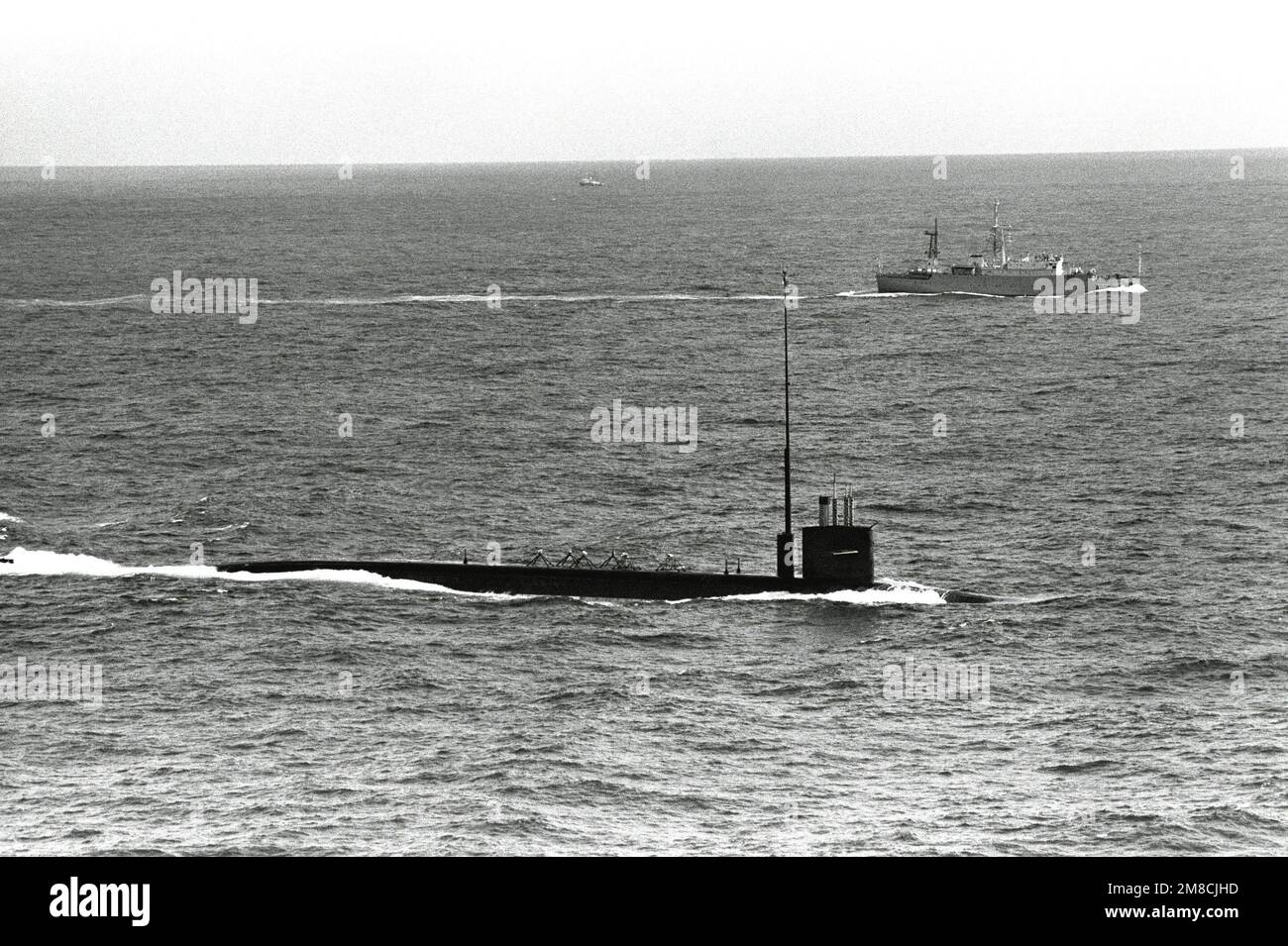A starboard beam view of the nuclear-powered strategic missile ...