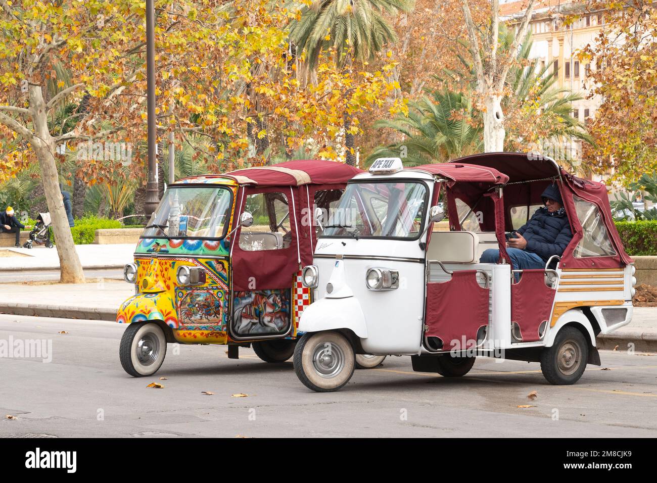 Palermo, Italy - January 09, 2023 - Traditional Ape Calessino (Ape ...