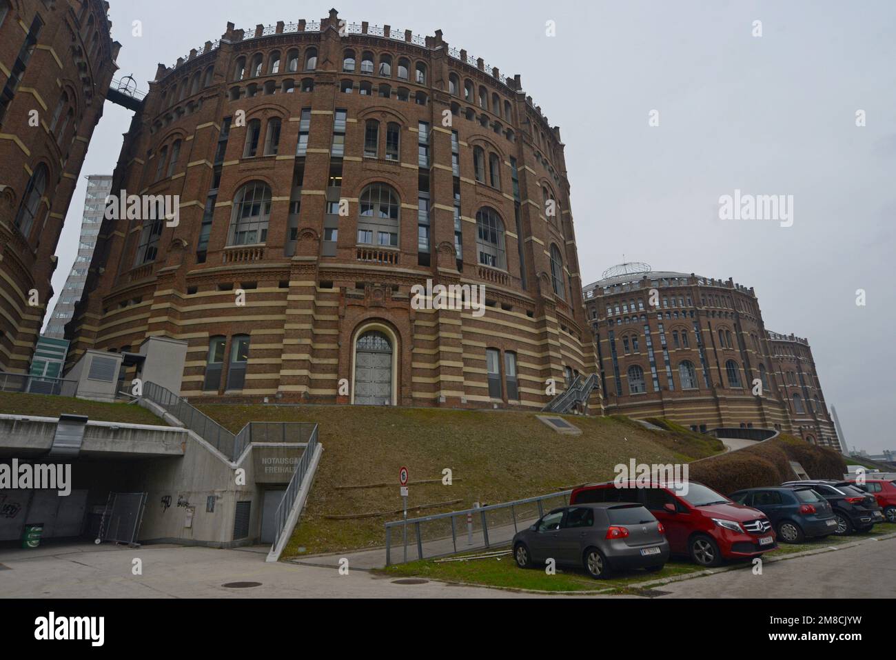 Gasometers of the former gasworks in Guglgasse, Vienna, now coverted in ...