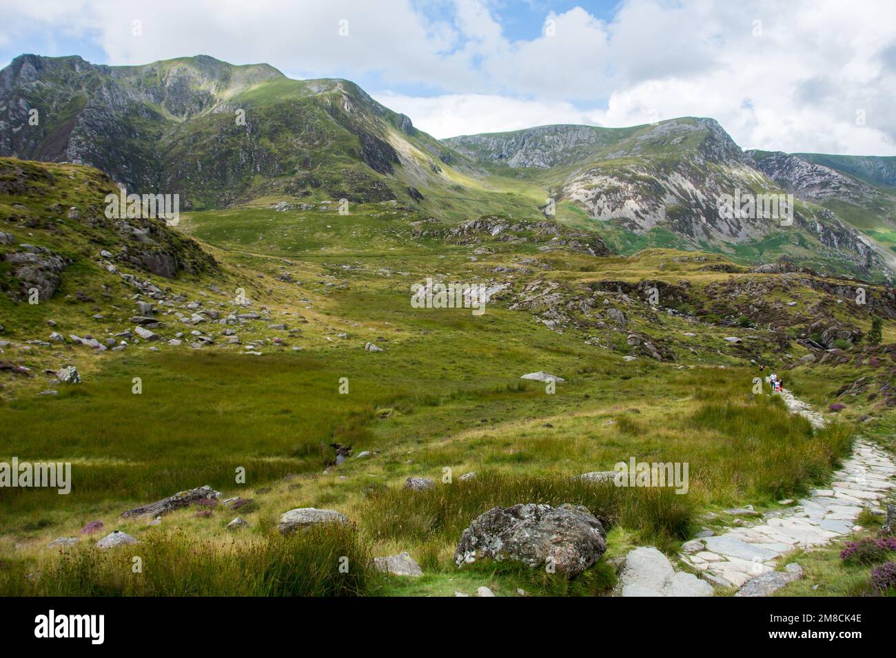 Mountain Landscape in the Ogwen Valley, Snowdonia National Park, Wales ...