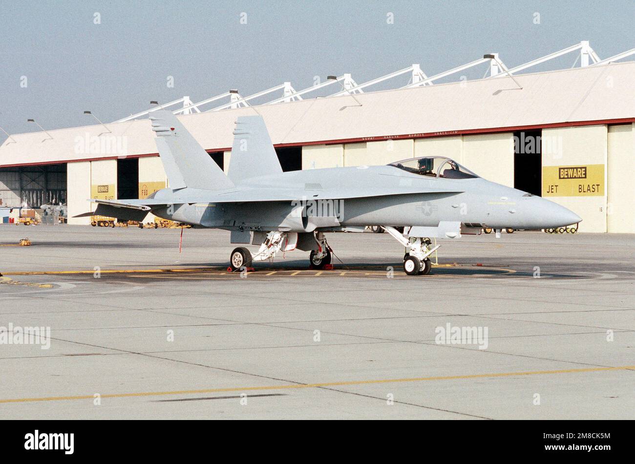 The first F/A-18C(N) Hornet aircraft to be delivered to Strike Fighter Squadron 147 (VFA-147 ...