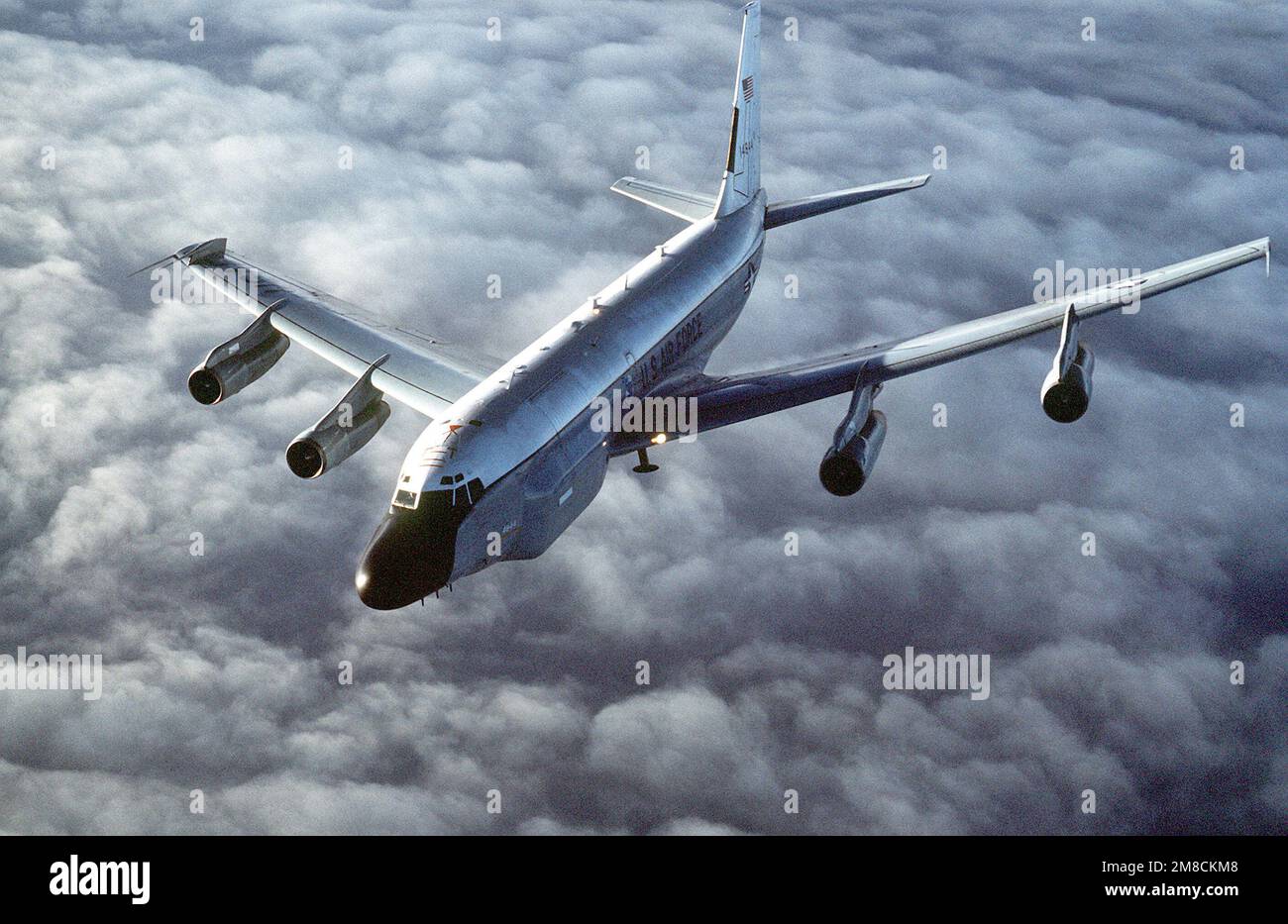 A front left view of an RC-135 Stratoliner aircraft of the 306th ...