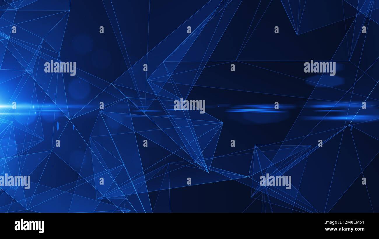 Blue futuristic neon background. Creative abstract background, glass ...