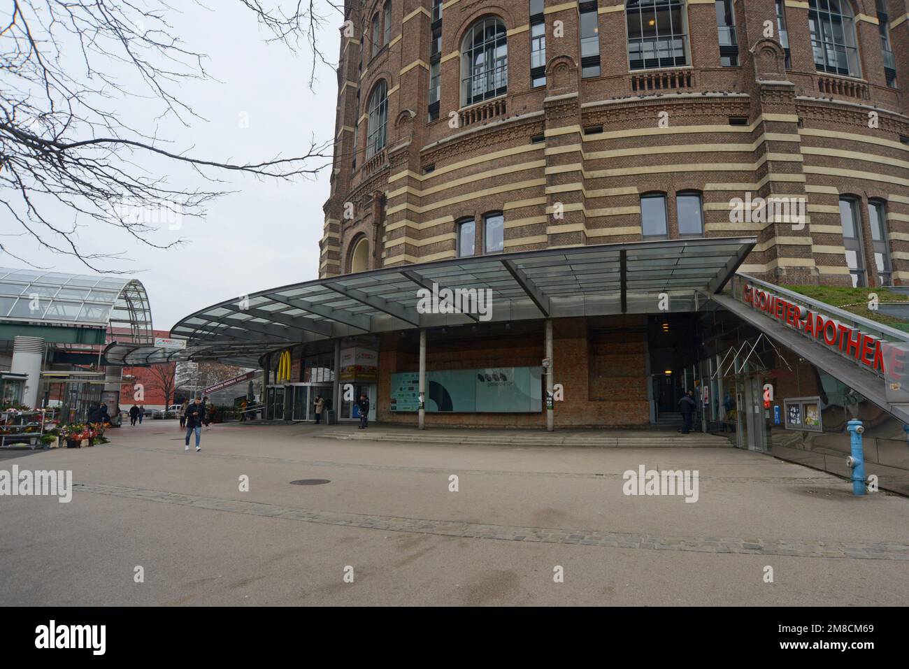 Gasometers of the former gasworks in Guglgasse, Vienna, now coverted in ...