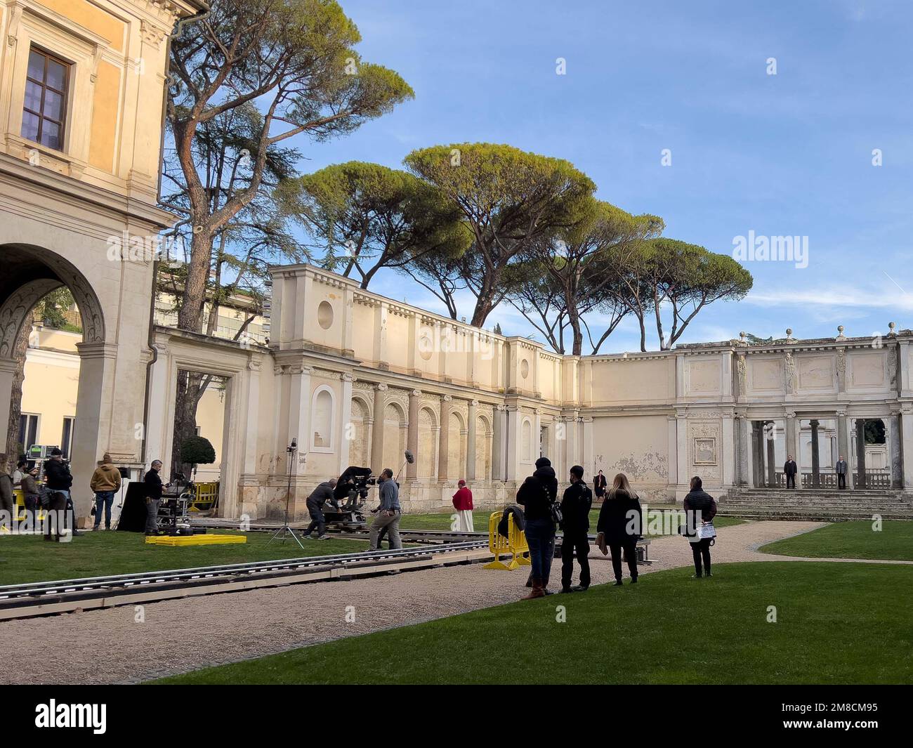 Rome, Italy. 12th Jan, 2023. Conclave film set with Ralph Fiennes, at ...