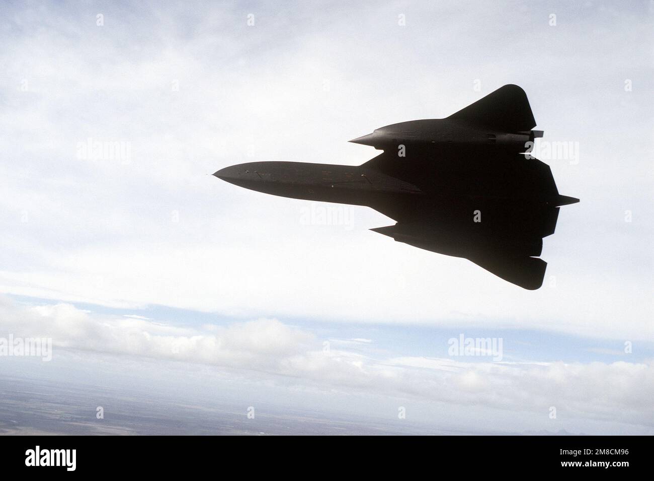 Air to air view bottom view of a 9th Strategic Reconnaissance Wing's SR ...