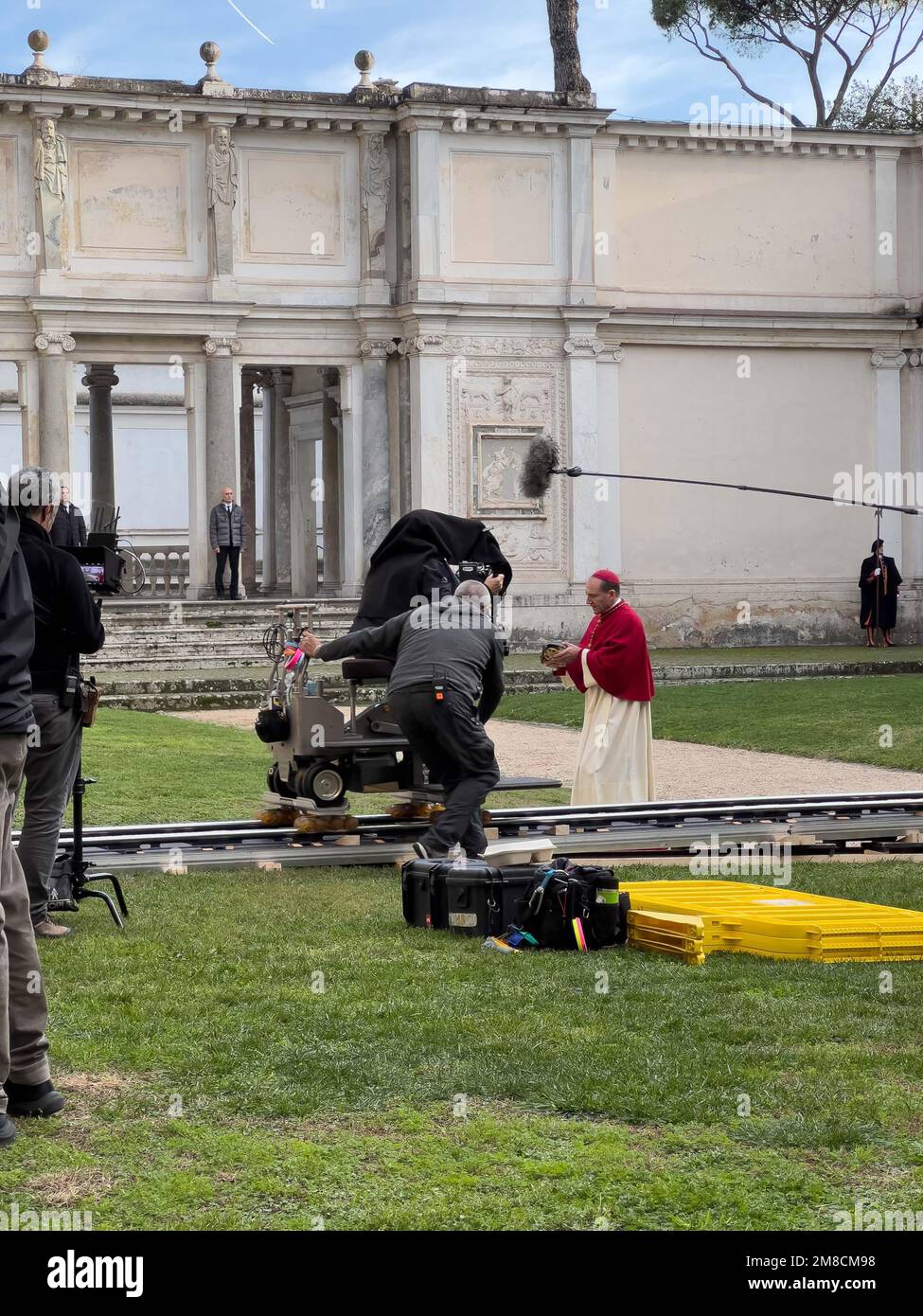 Rome, Italy. 12th Jan, 2023. Conclave film set with Ralph Fiennes, at ...