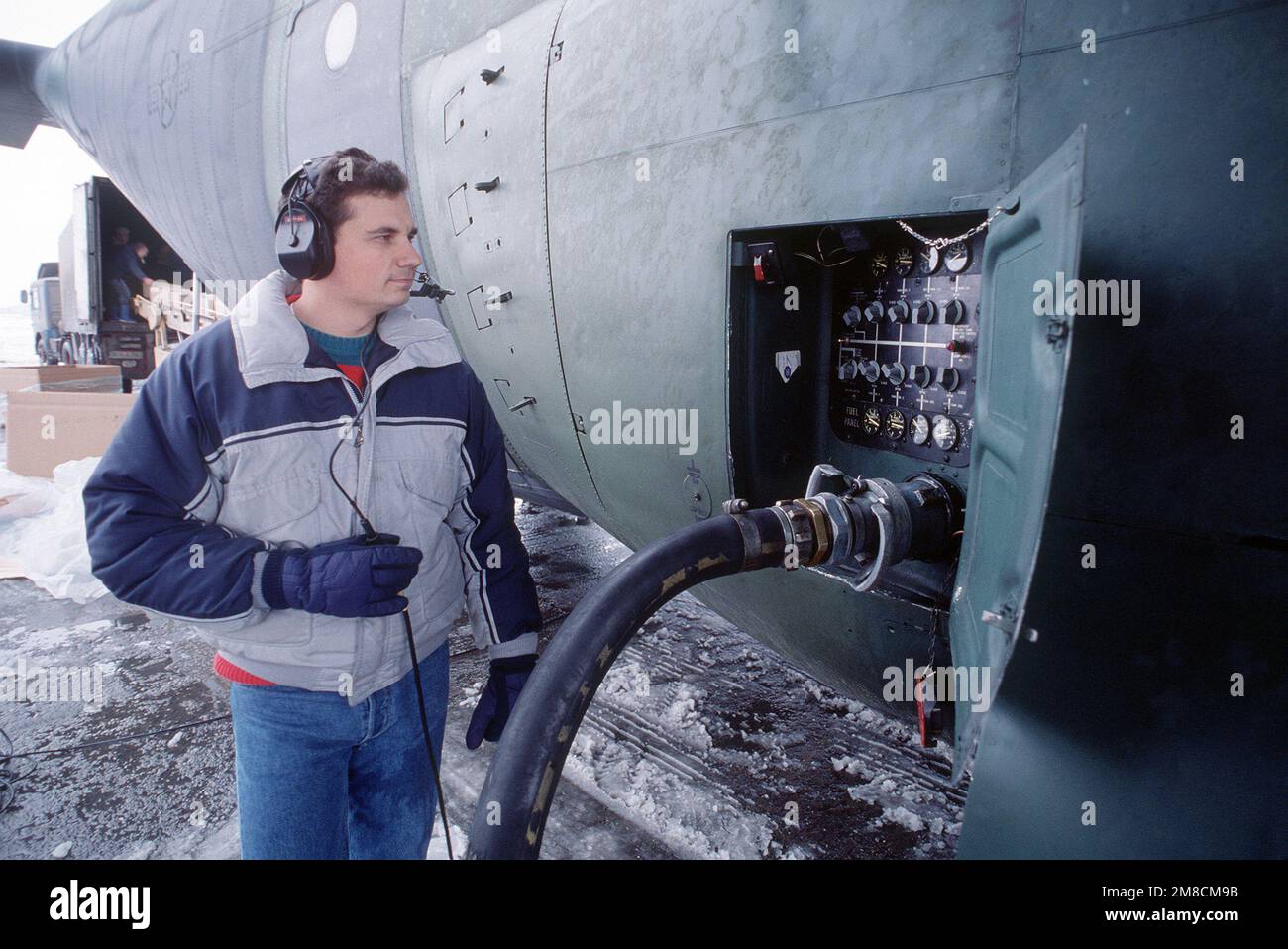 SSGT Steve Sutton, a C-130 Hercules crew chief with the 37th Tactical ...