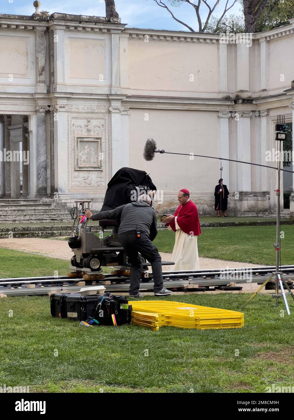 Rome, Italy. 12th Jan, 2023. Conclave film set with Ralph Fiennes, at ...