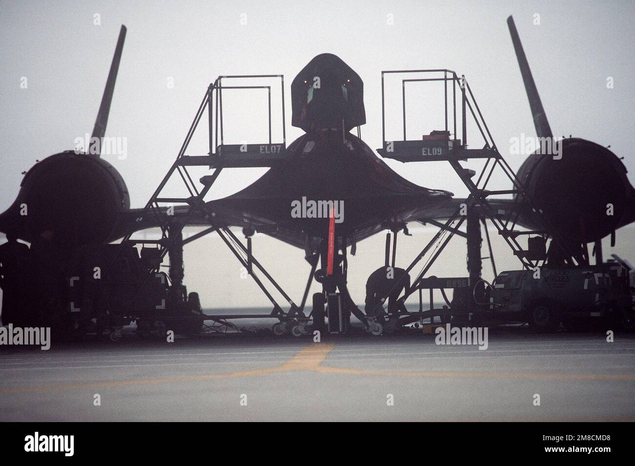 Silhouette of a 9th Strategic Reconnaissance Wing's SR-71 Blackbird ...