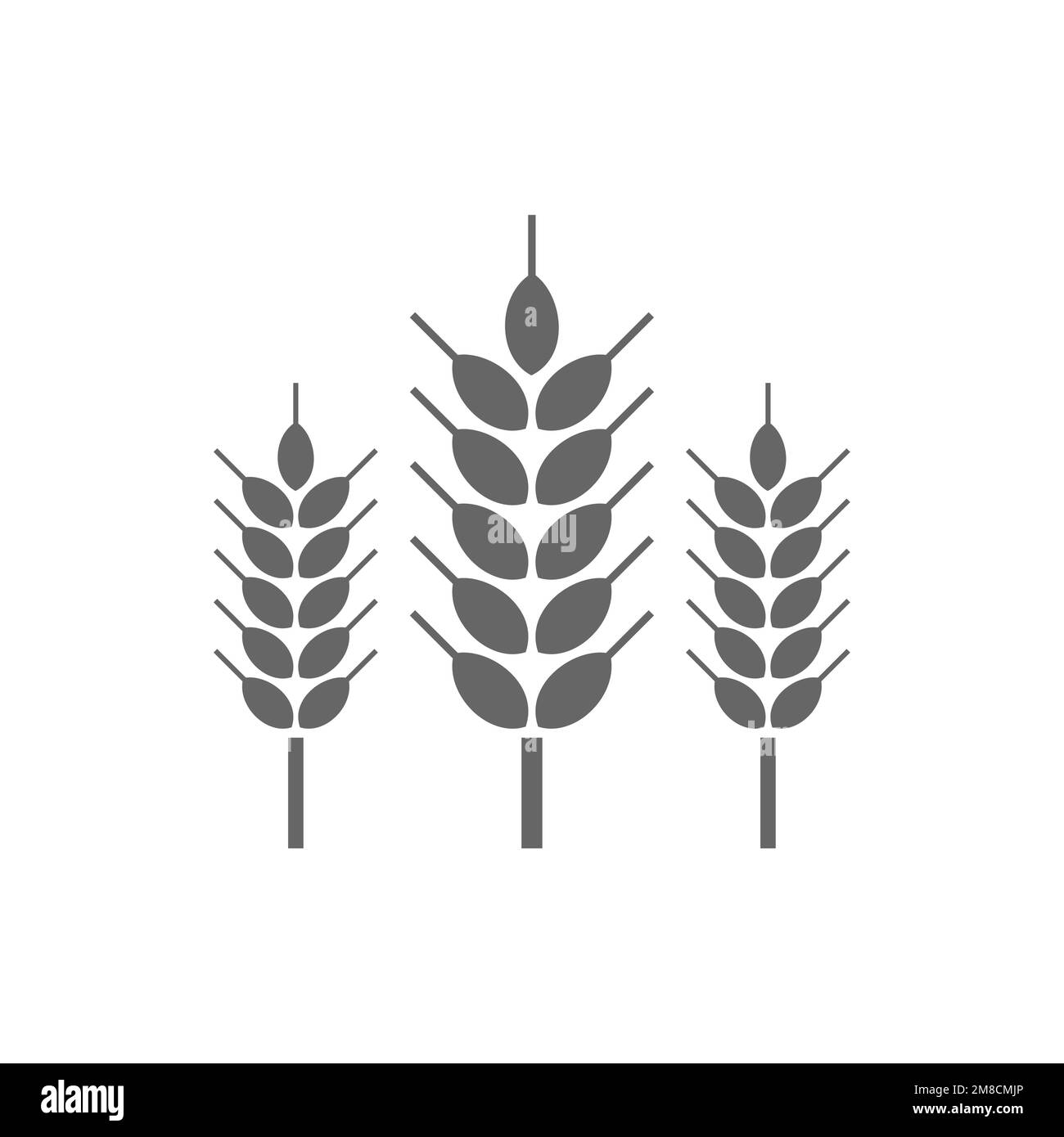 Wheat icons, common graphic resources, vector illustrations Stock ...