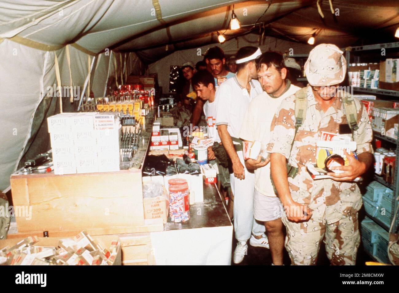 Members of the 354th Tactical Fighter Wing shop in their unit exchange ...
