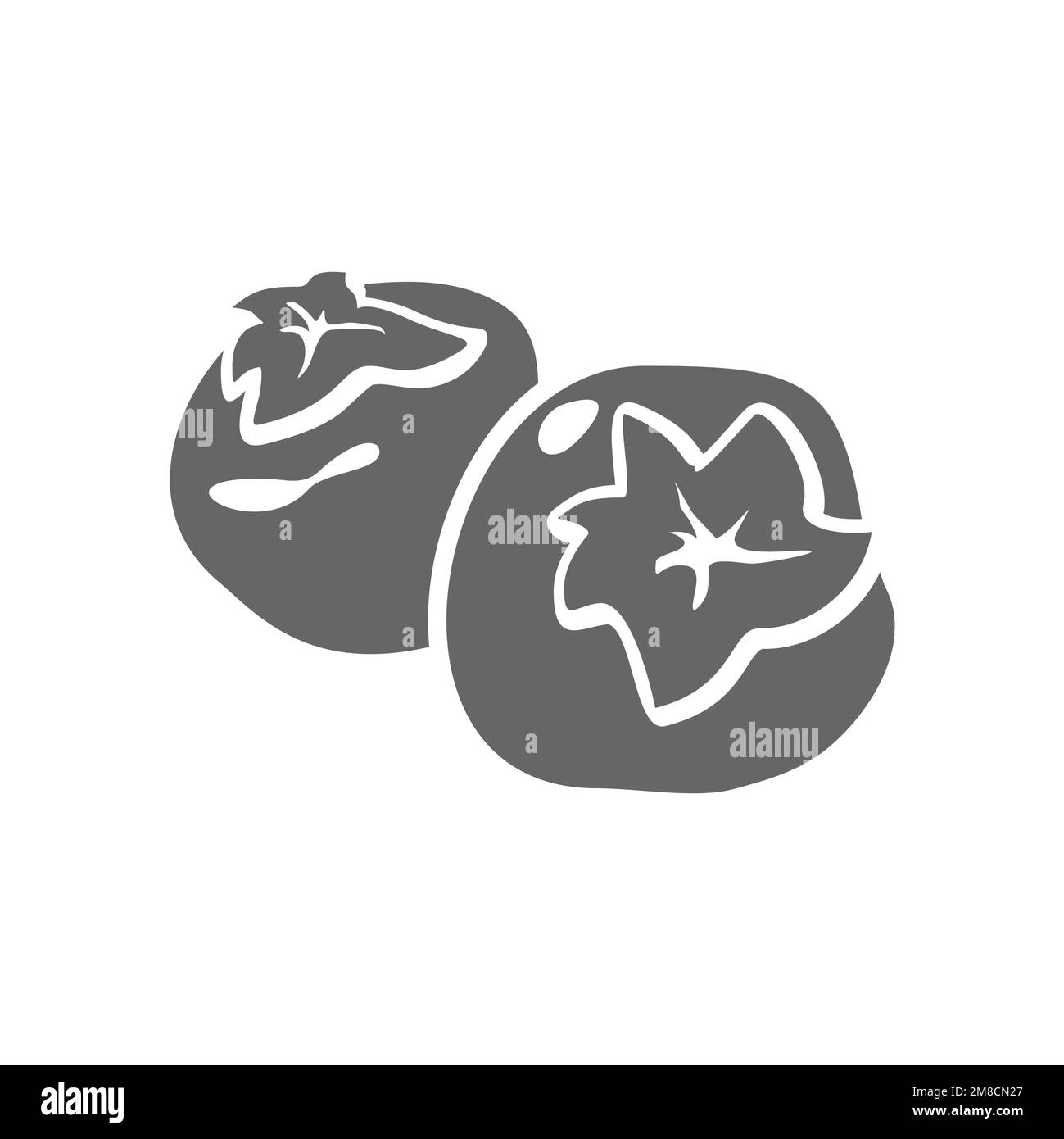 Persimmon icon, common graphic resources, vector illustration Stock ...