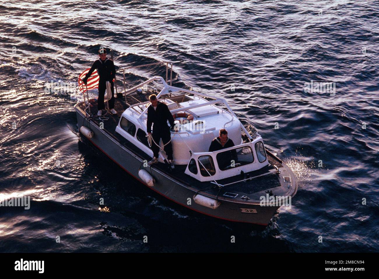 The captain's gig for commander, Destroyer Squadron 32, embarked aboard ...